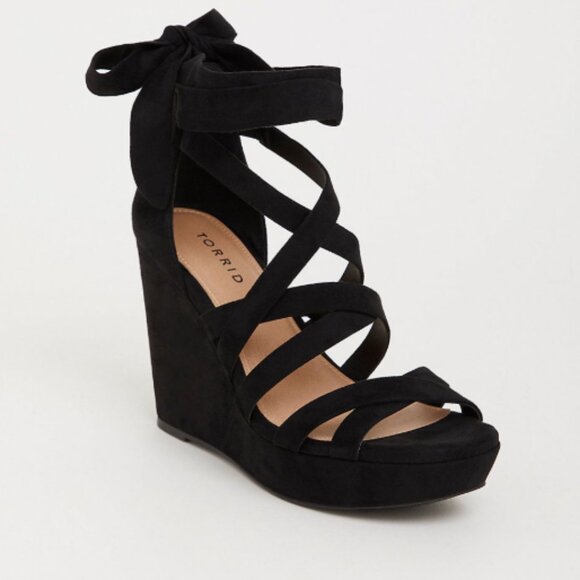 torrid | Shoes | Torrid Black Strappy Heels | Poshmark